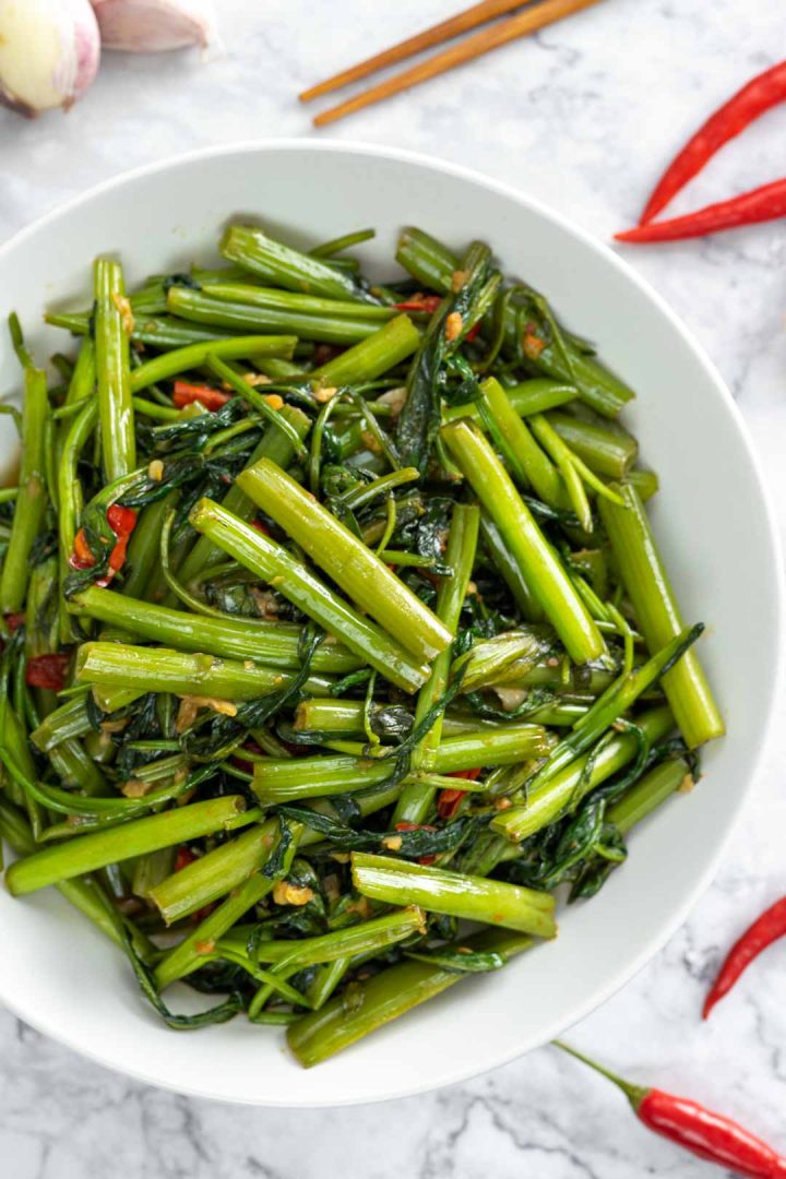 Stir-Fried Water Spinach Recipe | Cooking with Nart