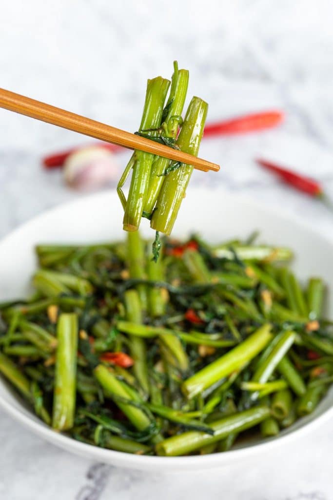 Stir-Fried Water Spinach Recipe | Cooking with Nart