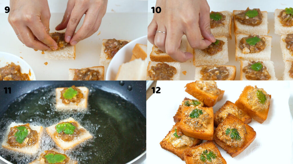 How to Make Thai Pork Toasts | Khanom Pang Na Moo | ขนมปังหน้าหมู ...